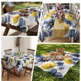 Abstract Watercolor Flowers Table Cloth 52x70in, Waterproof Rectangle ...