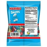 Haribo Smurfs Gummi Candies, Raspberry & Strawberry Flavors, 4 oz. Bags ...