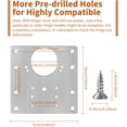 6-Pack Cabinet Hinge Repair Plate Kit – Durable Stainless Steel Hinge ...