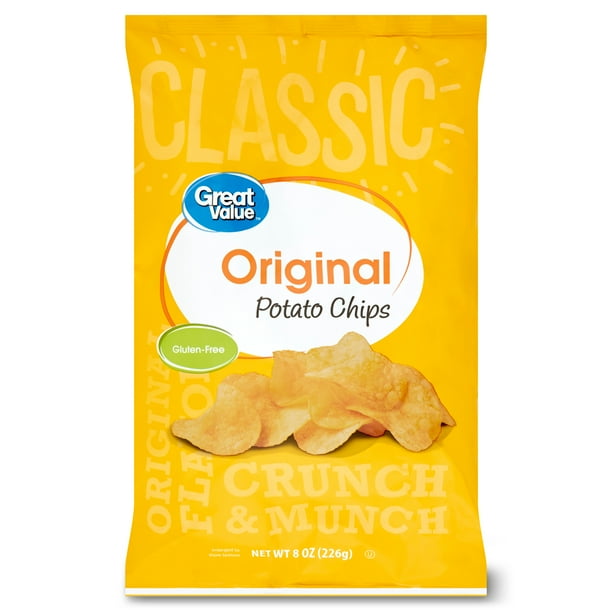 Great Value Original Flavor Potato Chips, 8 oz - Walmart.com