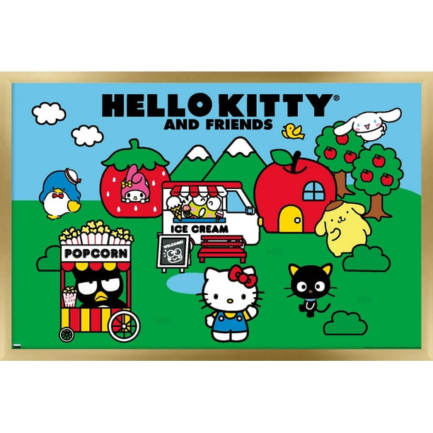 Hello Kitty and Friends - Field Wall Poster, 22.375" x 34" Framed ...