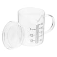 QUMONIN 250ml Glass Measuring Cup with Handle and Lid for Precise ...