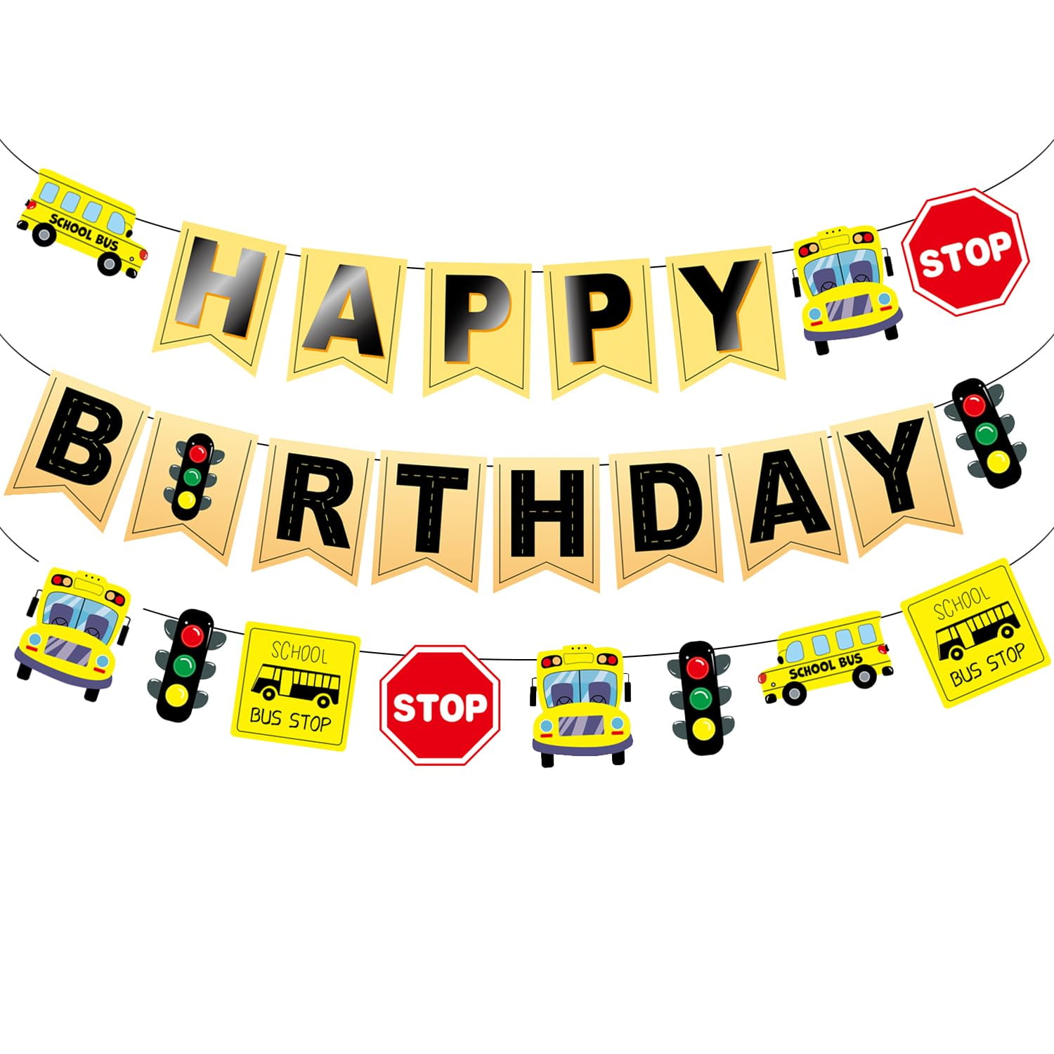 Click here for Finypa Wheels On The Bus Birthday Banner  School B... prices