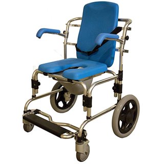 YUWELL Shower Wheelchair Over Toilet, Aluminum Shower Commode Mobile ...