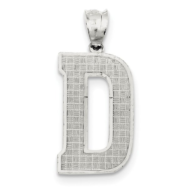 925 Sterling Silver Solid Polished Patterned Initial D Charm Gifts for ...