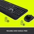 Logitech Advanced Combo Ergonomic Wireless Keyboard and Mouse Set with ...