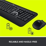 Logitech Advanced Combo Ergonomic Wireless Keyboard and Mouse Set with ...