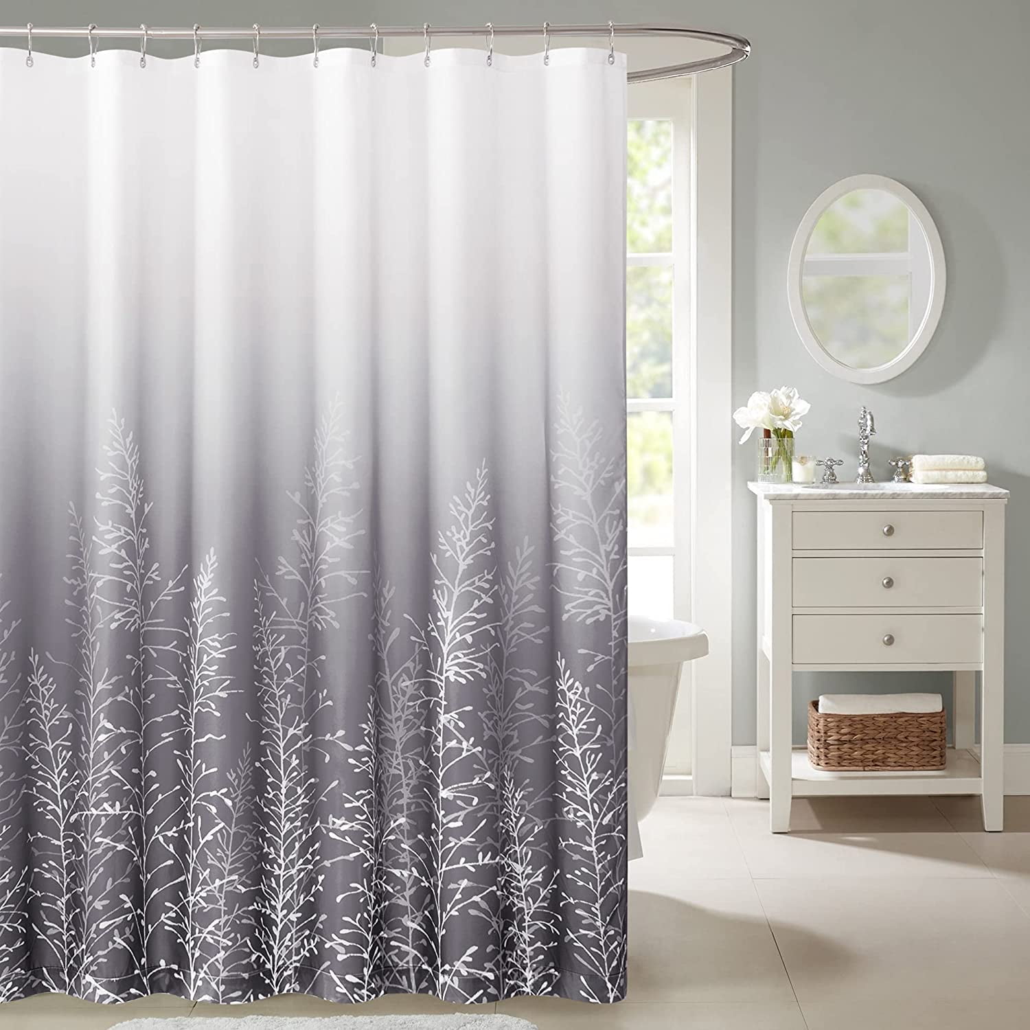 Bathroom Shower Curtains - Waterproof and Washable Privacy Bath ...