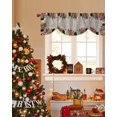 Abstract Christmas Tree Tie Up Valances Curtain, Winter Snowflakes ...