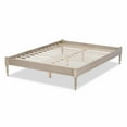 Baxton Studio Cielle French Bohemian Antique White Oak Finished Wood Queen Size Platform Bed ...