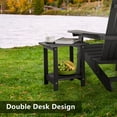 Double Adirondack Side Table Weather Resistant, Outdoor Rectangular End ...
