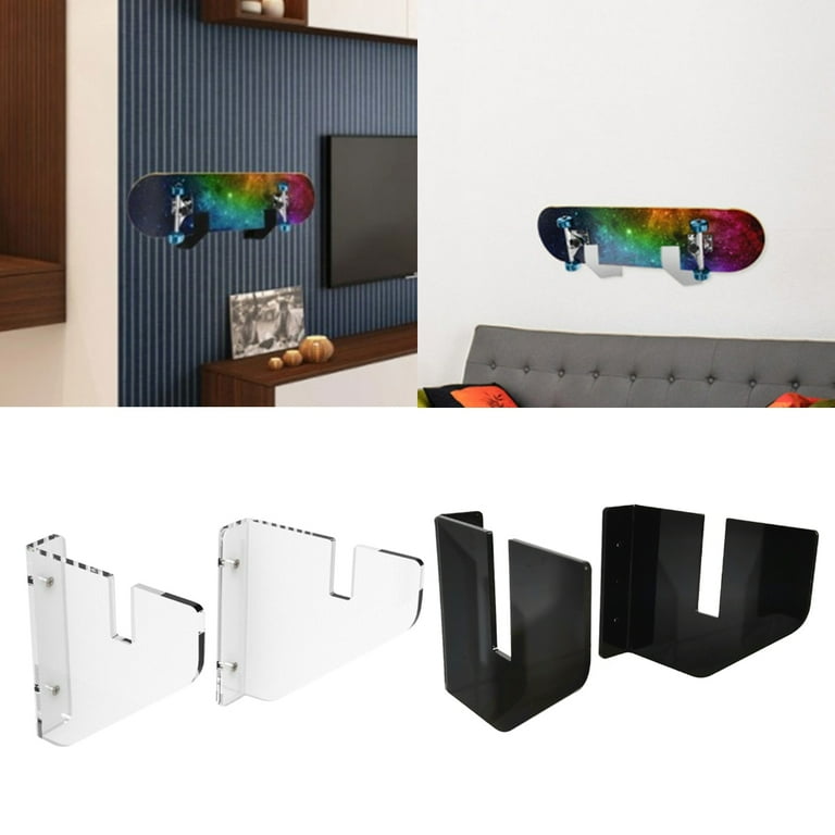 Skateboard Holder Skateboard Wall Mount Rack (6-Pack) - Aluminum Ramp ...