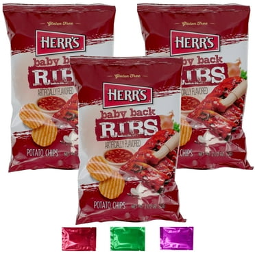 Herr's Baby Back Ribs Chips 1 oz Pack of 84 - Walmart.com