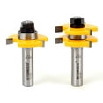Yonico Yonico 15221 - Matched Tongue and Groove Router Bit Set 1/2 ...