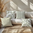 4pcs Multicolor Minimalist Leaf & Geometric Pattern Cushion Cover Set ...