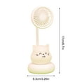 Bdday Solar Lamp Cute Pet Light Fan Desktop Charging Mini Small Fan ...