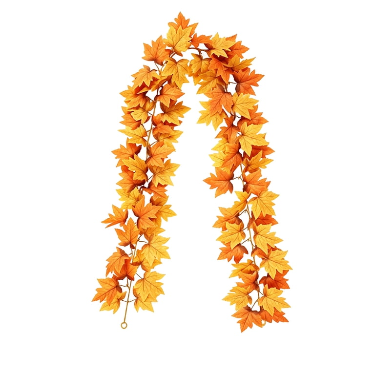 Fall Maple Leaf Garland,Artificial Autumn Leaf Garland Hanger For Front ...