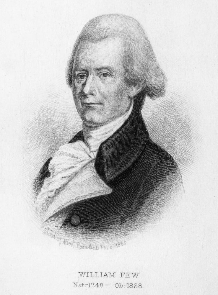 William Few (1748-1828) Namerican Politician Etching 1888 By Albert ...