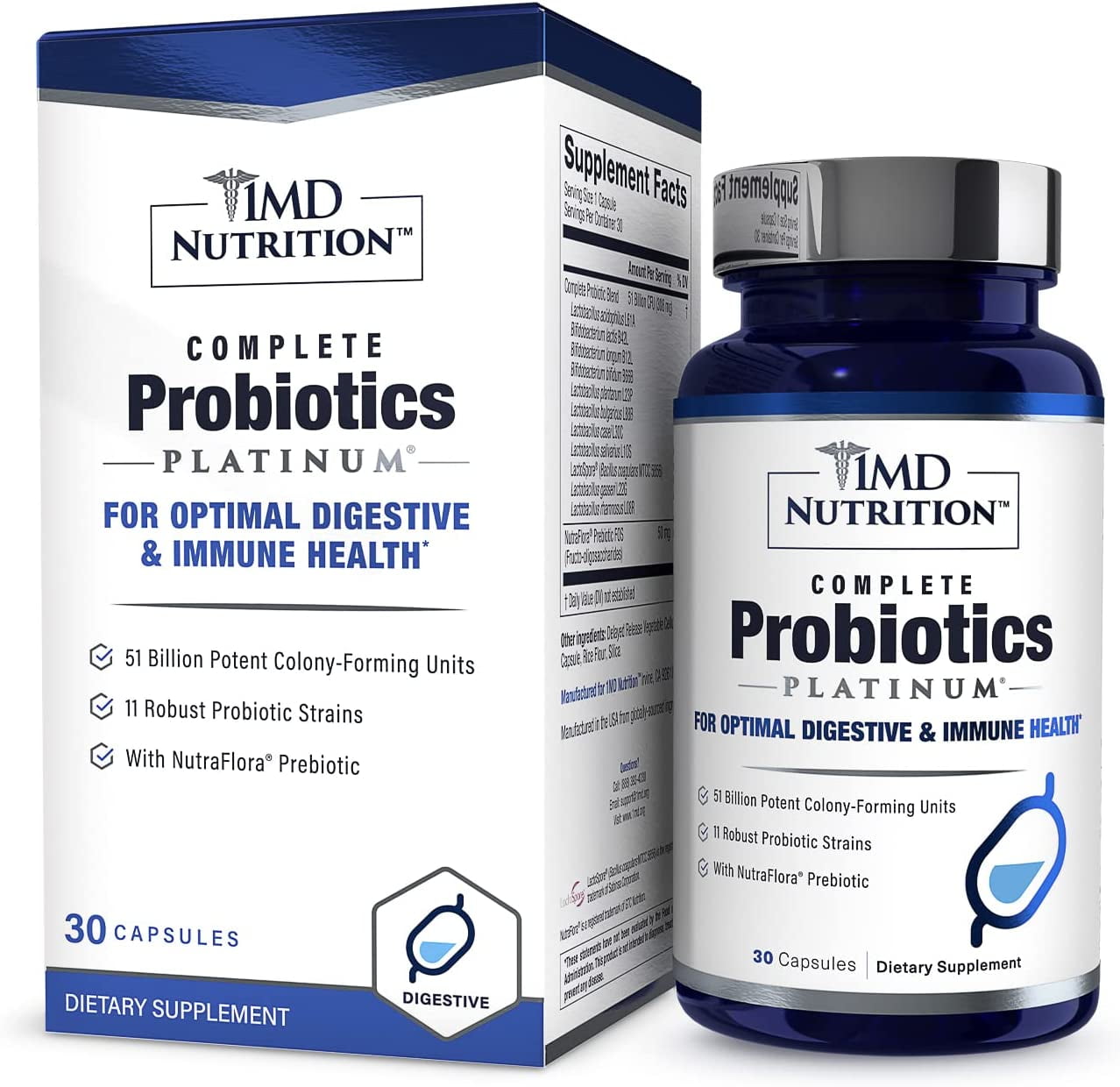 1MD Nutrition Complete Probiotics Platinum | Supports Digestive Health ...