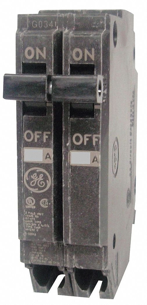 GE Plug in Circuit Breaker, THQP, Number of Poles 2, 20 Amps, 120 ...