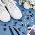 160 Pcs 8 Styles Plastic Heat Shrink Tubing Plastic Shoelace Ends Tips ...