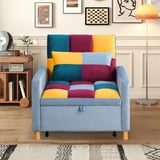 Aukfa 3-in-1 Sleeper Chair, Convertible Pull Out Chair Bed for Small ...