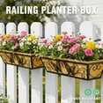 24 Inch - 4 Pack Black Window Boxes Planter with Adjustable Brackets ...