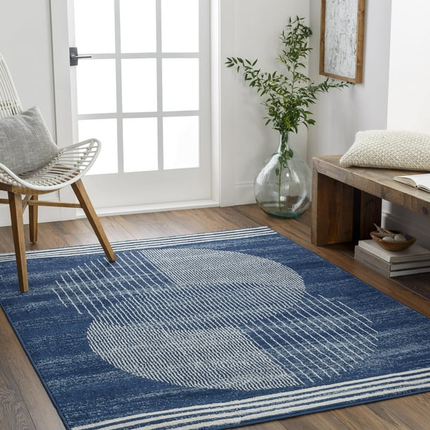 Mark&Day Area Rugs, 5x7 Lakin Modern Ink Blue Area Rug (5'3" x 7'1 ...