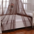 Chocolate Brown Oasis Round Hoop Polyester Sheer Mosquito Netting Bed ...