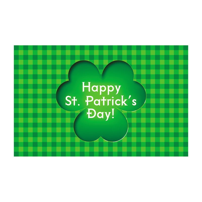 2pcs Happy St.Patrick's Day Backdrop Irish Spring Lucky Green Shamrocks ...