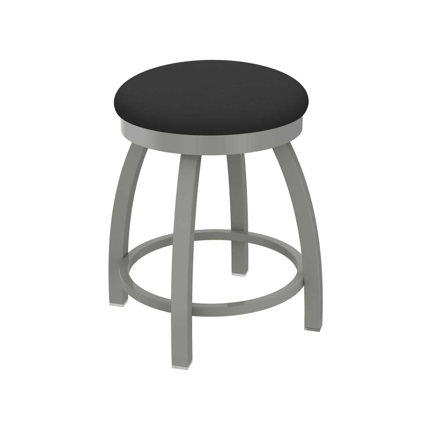 802 Misha 18-inch Swivel Vanity Stool with Anodized Nickel Finish and ...