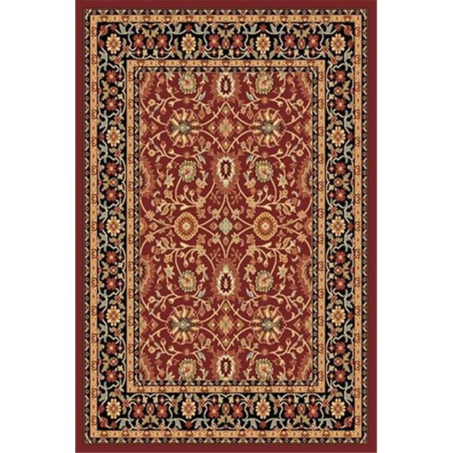Classic Yazd 3.3X5.3 2803-390 Red-Blk Rectangle Rug - Walmart.com