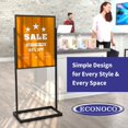 Econoco Bulletin Sign Holder – 22" x 28" Floor Display with Rectangular ...