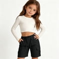 Dwellite Girls Hiking Cargo Shorts Bermuda Athletic Summer Casual ...