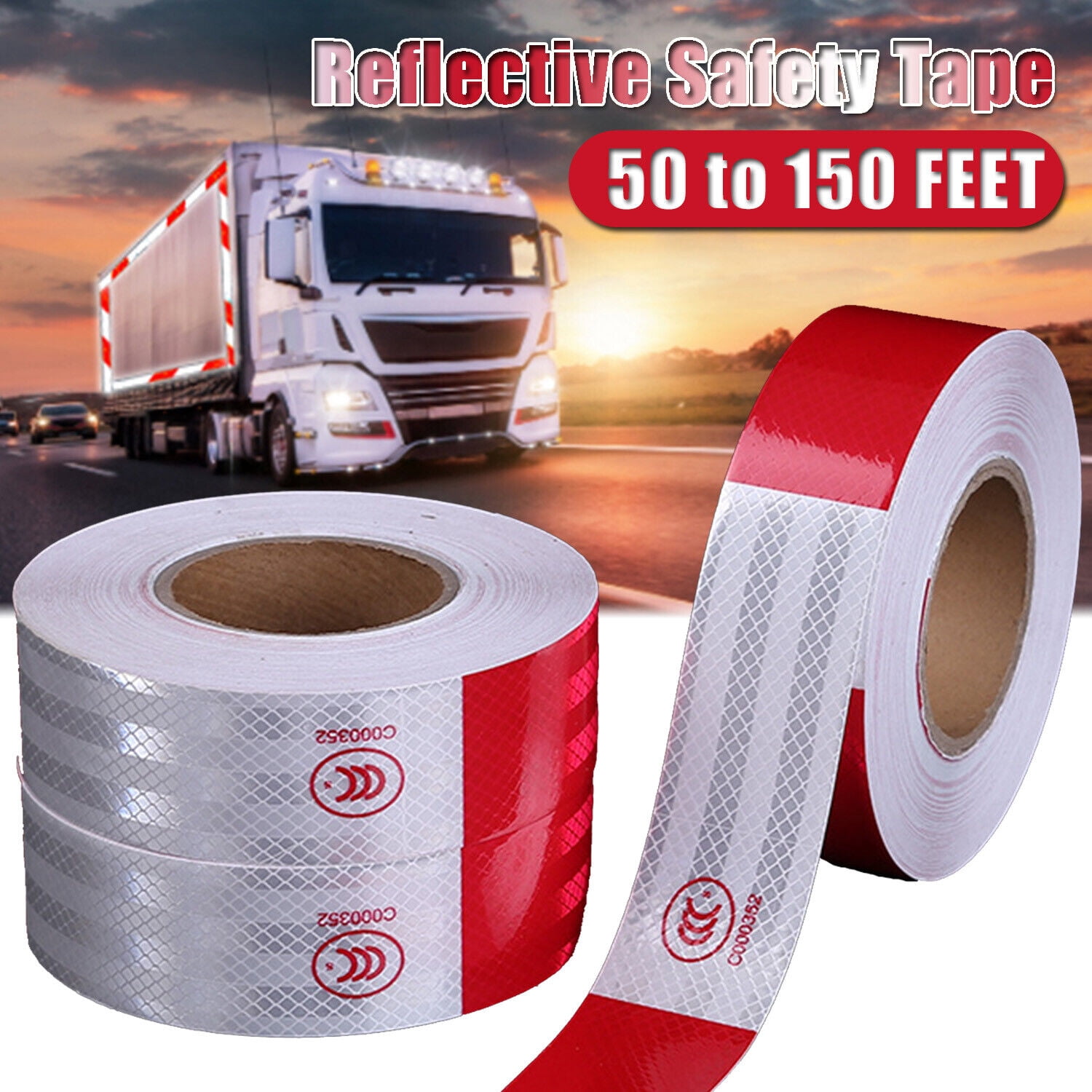 Running & Jogging Red Red Reflective Tape Roll – 150 Feet Self-Adhesive ...