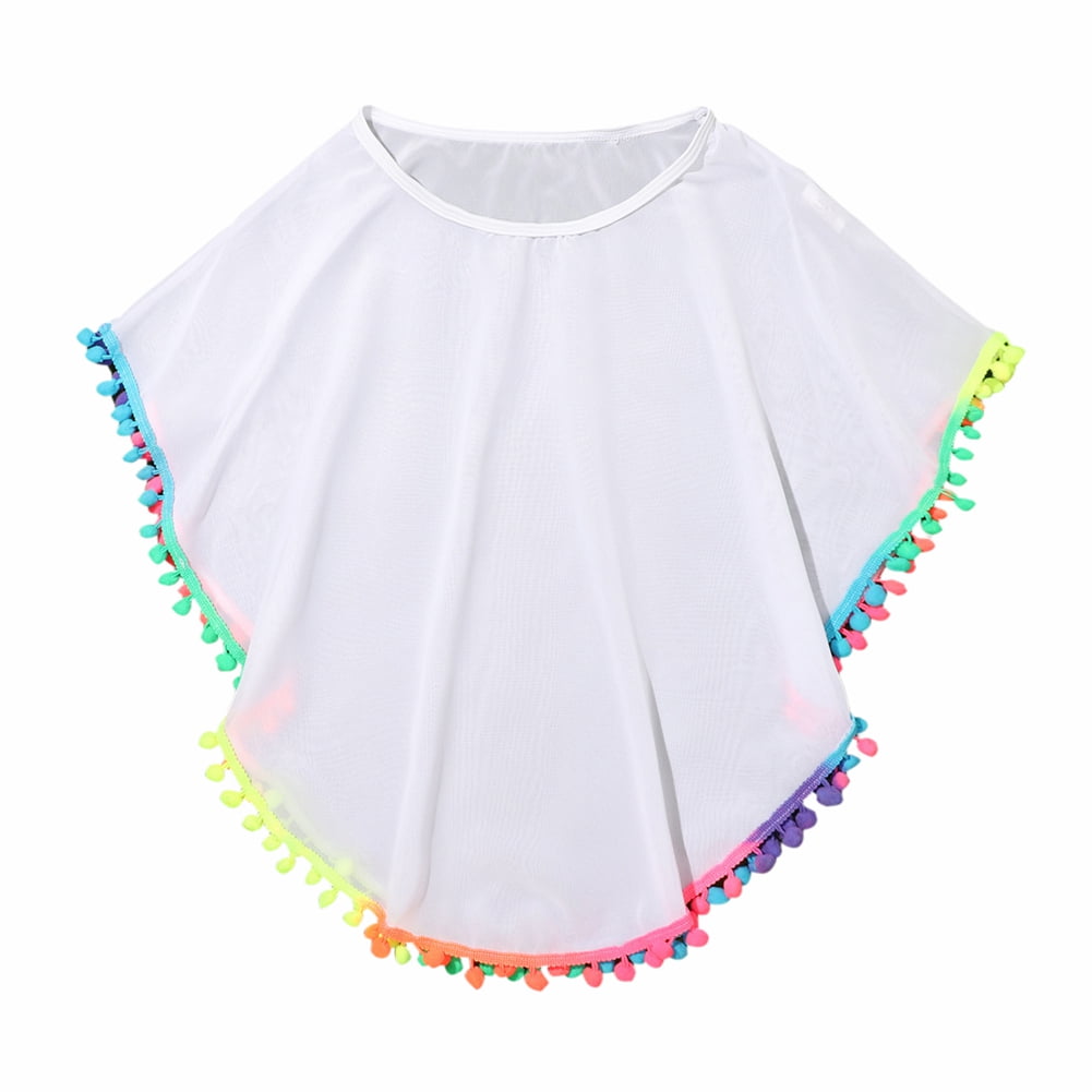 Swim Cover Up for Girls Cover-up Beach Swimsuit Chiffon Coverup with ...