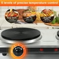 Uten Electric Countertop Stove, 2000W Portable Double Burner for Indoor ...