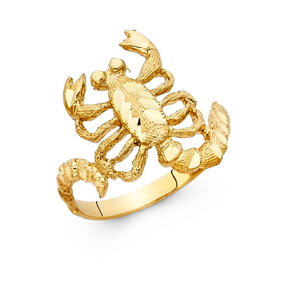Solid 14k Yellow Gold Fashion Anniversary Lobster Ring Size 9.5 ...