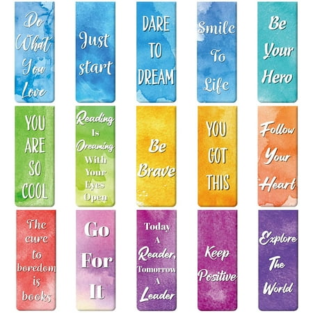 30 Pieces Inspirational Quotes Magnetic Bookmarks Colorful Encouraging ...