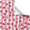 American Greetings 30 in. Minnie Mouse Wrapping Paper, Pink and White ...