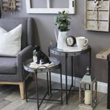 Stratton Home Decor Set of 2 Metal Tray Tables - Walmart.com