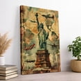 Affixzi Lady Liberty Vintage Style Background Poster, Wall Decor Retro ...