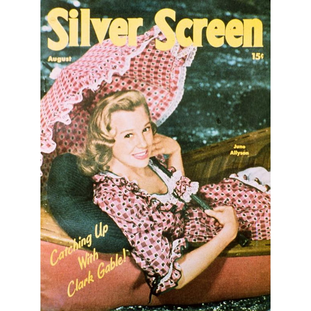 June Allyson - movie POSTER (Silver Screen Magazine Cover 1940's Style ...