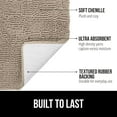 GORILLA GRIP Chenille Bath Rug 30x18, Rubber Backing Quick Dry Washable ...