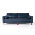 Crafters and Weavers Cosmic Contemporary PU Faux Leather Sofa in Blue ...