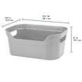 Mainstays Set (2) Small Open Bins Plastic, Brushed Silver - Walmart.com