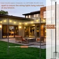 4 Pack Heavy Duty Waterproof Rigid Metal Outdoor Light Pole | 10Ft Hang ...