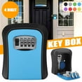 8 Colors Key Storage Lock Box 4 Digit Wall Mounted Key Safe Box ...