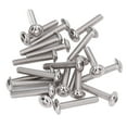 50Pcs Flanged Button Head Screws A2‑70 Stainless Steel Buttons Heads ...
