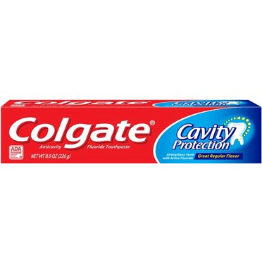 Colgate Cavity Protection Toothpaste, Fluoride Formulation, Travel Size ...
